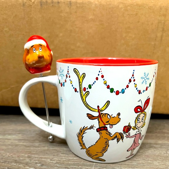 Grinch | Holiday | Super Cute Max And Cindy Lou Who Mug With Stirrer ...